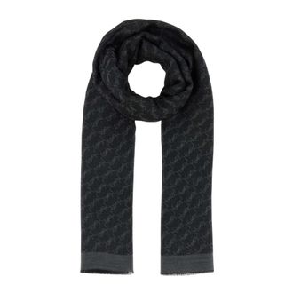 Saint Laurent Echarpe Monogram Jacquard - - Accessories - unisex - Schwarzk - ONE SIZE