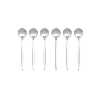 Bidasoa Fosil Kaffeel&ouml;ffel-Set, 6 St&uuml;ck, Edelstahl, 14 x 3 x 2 cm, Stahl