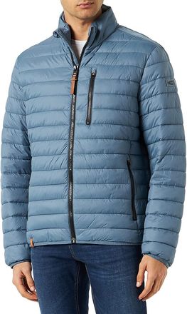 Camel Active Herren Leichte Steppjacke ohne Kapuze Blau, menswear-50