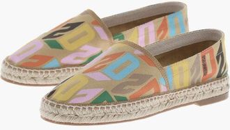 Dsquared2 Canvas Espadrilles with All-Over Monogram size 39