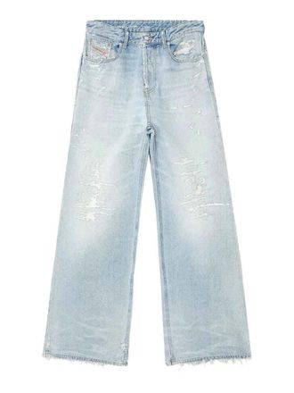 Diesel Jean Droit - D&eacute;lav&eacute;