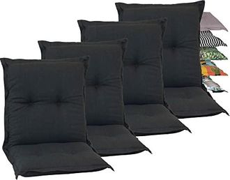 Beo Niedriglehner AU91 New York NL Luxus-Saumauflageangenehmer Sitzkomfort Niederlehner, Circa 46 x 94 cm, 7 cm Dick, anthrazit