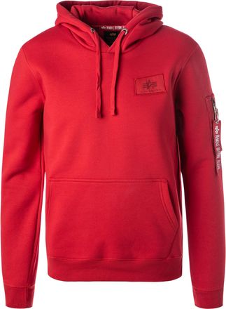 Alpha Industries Herren Hoodie rot unifarben