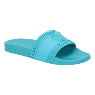 Versace Loafer - Palazzo Medusa Pool Slide - Gr. 41 (EU) - in Blau - f&uuml;r Damen