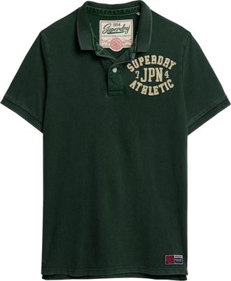 Superdry Herren Vintage Athletic Poloshirt T1 Pique Polo (M), Grüne Glasur, XXL