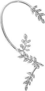 Generic Or Couleur Mode Pas perc&eacute; Oreille Clip Manchette Boucles doreilles Feuille Plume Pendentif Non-Piercing Clip Boucles doreilles pour Les Femmes cadeaux