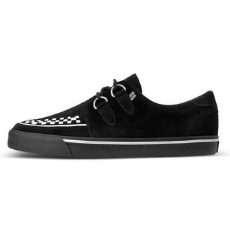 T.U.K. Creeper Sneaker aus Leder & Wildleder - Farbe Black Suede & White Interlace - Herren & Damen - Größe 39