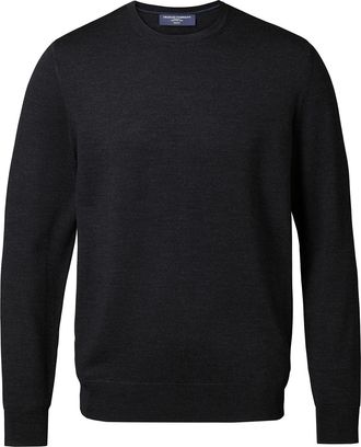 CHARLES TYRWHITT Merinopullover mit Rundhals - Dunkles Anthrazit
