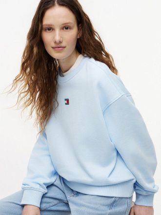 Tommy Jeans Kapuzensweatshirt TJW BXY BADGE CREW EXT Baumwolle, K&auml;ngurutasche