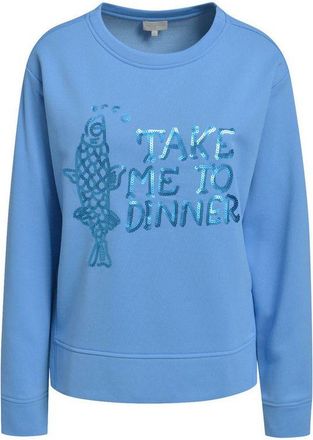 Milano Sweater mit Pailletten-Schriftzug