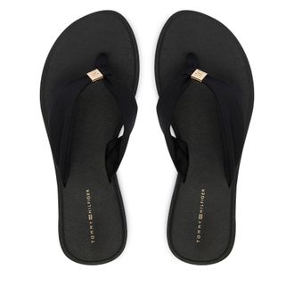 Tommy Hilfiger Zehentrenner Tommy Hilfiger Scandi Soft Summer Sandal FW0FW09421 Schwarz