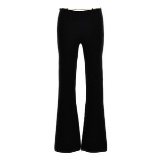 Alexander Wang Gold Nameplate Chain Pants - - Trousers - Damen - Schwarzk - XS