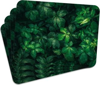 MG Design Set aus 4 Kork-Platzsets - Herbs - 30 x 40 cm - hitzebest&auml;ndig & abwischbar, mit Korkr&uuml;ckseite