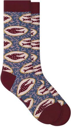 Bleufor&ecirc;t Chaussettes imprim&eacute;es en coton m&eacute;lang&eacute;