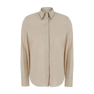 Brunello Cucinelli Hemd mit Monili - - Blouses & Shirts - Damen - Beige - L