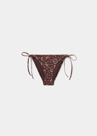Mango Bas de bikini classique imprim&eacute; marron - Femme - XS - MANGO