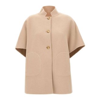 Elena Miro Femme, Vestes, Beige, Taille: 38 FR Veste r&eacute;versible en m&eacute;lange de laine