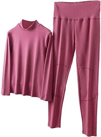 Generic Sous-vêtements thermiques dhiver pour femme - Sous-vêtements fonctionnels chauds et doux - Ensemble de sous-vêtements de ski avec intérieur en polaire