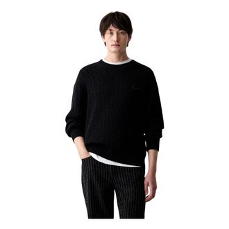 Kenzo Signature Crewneck Pullover mit Stickerei - - Knitwear - Herren - Schwarzk - L