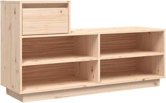 vidaXL Vidaxl - Armoire &agrave; chaussures 110x34x61 cm Bois de pin massif