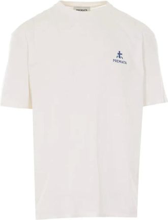 Premiata Homme, Tops, Blanc, Taille: 2XL T-shirt Logo Poitrine