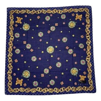 Celine Pre-owned Silk Scarf - Femme - Pre-owned - Bleu - Taille: ONE Size