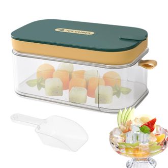 Generico Eisw&uuml;rfelform mit Deckel, leicht zu entnehmen, mit Deckel und Deckel, flexible Eisform f&uuml;r Gefrierschrank, f&uuml;r Cocktails, Wein, Bier, Bourbon, Kaffee,