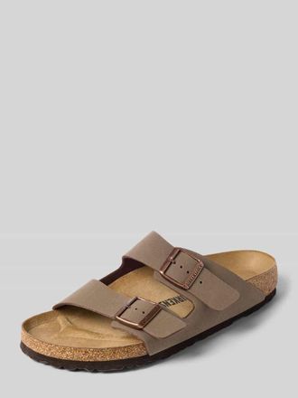 Birkenstock Slides aus echtem Leder mit breiten Riemen Modell ARIZONA