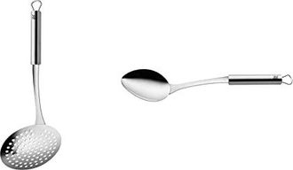 WMF Profi Plus Schaumlöffel 30 cm und Servierlöffel 32 cm, Cromargan Edelstahl Teilmattiert, Spülmaschinengeeignet