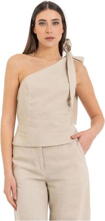 Kocca Femme, Tops, Beige, Taille: 44 FR Top asym&eacute;trique &agrave; une &eacute;paule avec