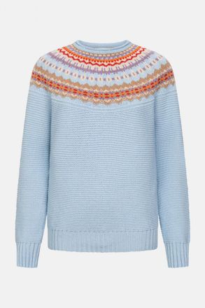 Erib&eacute; ERIB&Eacute; Pullover Stoneybrek Damen Hellblau Orange Fairisle