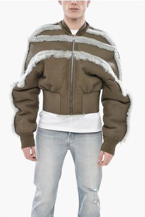 Rick Owens PORTERVILLE Leather Shearling Bomber size 50