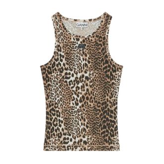 Ganni Femme, Tops, Brun, Taille: 36 FR Ganni T-shirts et Polos Marron