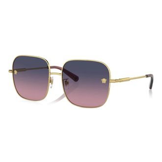 Versace Gold | Pink Blau Schattierte Sonnenbrille - - Accessories - Damen - Gelb - 59 MM