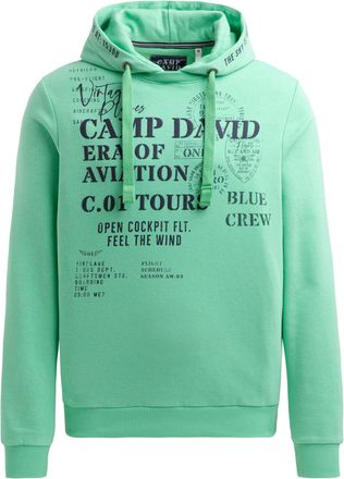 Camp David Herren Hoodie mit Puffprint Flight Green, XXXL