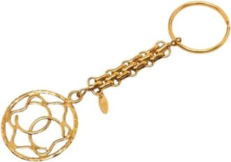 Chanel Porte-cl&eacute;s Sac &agrave; breloques Pre-owned - Femme - Pre-owned - Jaune - Taille: ONE Size