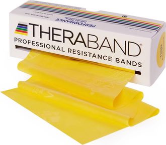 Theraband Thera-Band Elastisches Trainingsband, Gelb / Gelb, 5,5 meter