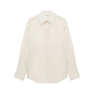 Anine Bing Wei&szlig;e Button-Up Bluse Lange &Auml;rmel - - Blouses & Shirts - Damen - Beige - M