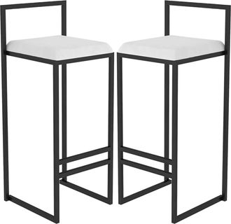 Generic Hohe Barhocker, 2er-Set K&uuml;chenhocker, Barst&uuml;hle mit R&uuml;ckenlehne und unterschiedlich hohen Pedalen