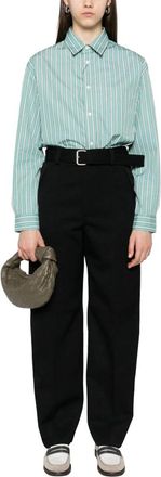Bottega Veneta Belted Wool Trousers - Black