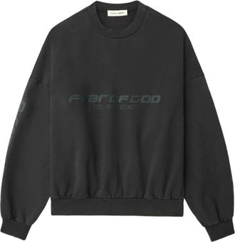 Fear of God Homme, Sweatshirts et sweats &agrave; capuche, Noir, Taille: 2XL Cropped Relaxed SweaT-shirt