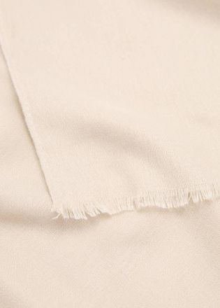Mango Foulard bords effiloch&eacute;s beige - Femme - Taille unique - MANGO