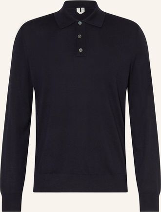 Arket Arket Strick-Poloshirt Aus Merinowolle blau