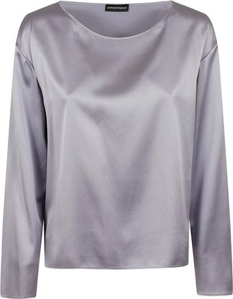 Emporio Armani Femme, Blouses et Chemises, Gris, Taille: 42 FR Blouses
