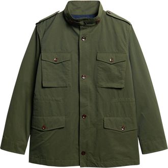 Superdry Herren The Merchant Store - Feldjacke aus Funktionsmaterial Surplus Goods Olivgrün XXL