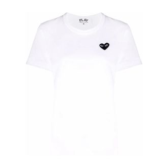 Comme Des Gar&ccedil;ons Black Heart T-Shirt - - Tops - Damen - Wei&szlig; - M