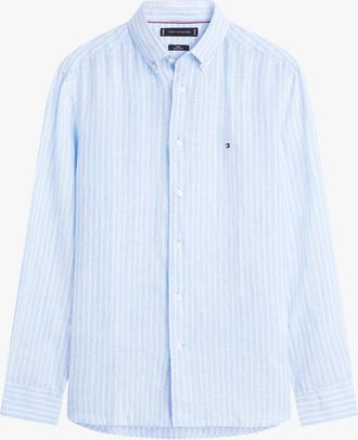 Tommy Hilfiger Chemise droite ray&eacute;e &agrave; logo en lin