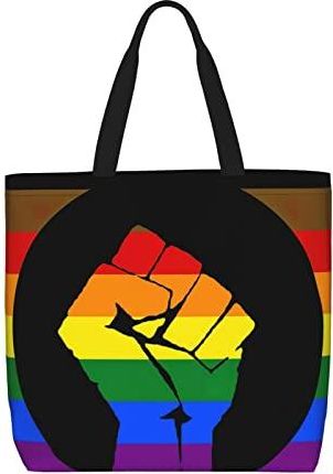 Generic Sac De Courses Mois Des Fiert&eacute;s Lgbtq+ Alli&eacute;(E) Sac Biblioth&egrave;que De Grande Capacit&eacute; R&eacute;utilisable Sacs En Toile &Eacute;paule, Pour Tous Les Jours, &Eacute;cole, Voy