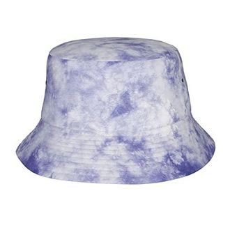 Generic Personnalisé Seau Chapeau Tie-Dye Violet Chapeaux de Visière Imprimé Bobs Homme pour Camping Golf Randonnée