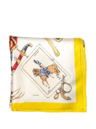 Hermès foulard Cavalerie Française (années 1970) - Jaune